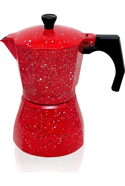 The Mia Moka Pot 6 Fincanlık 350 ml Kırmızı