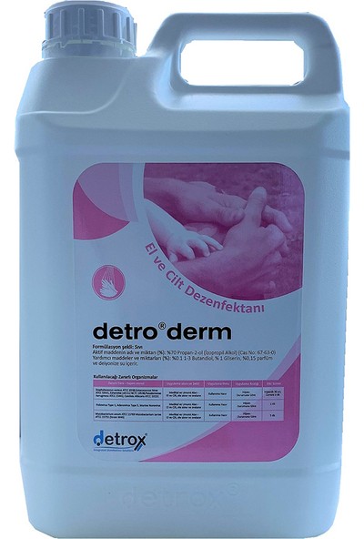 Detrox Detro Derm El ve Cilt Dezenfektanı 5 lt