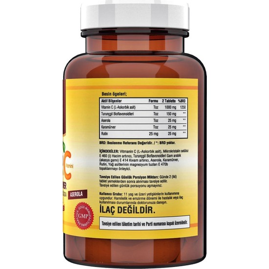 Ncs Ester C Vitamini 1000 Mg 120 Tablet Kara Mürver Fiyatı