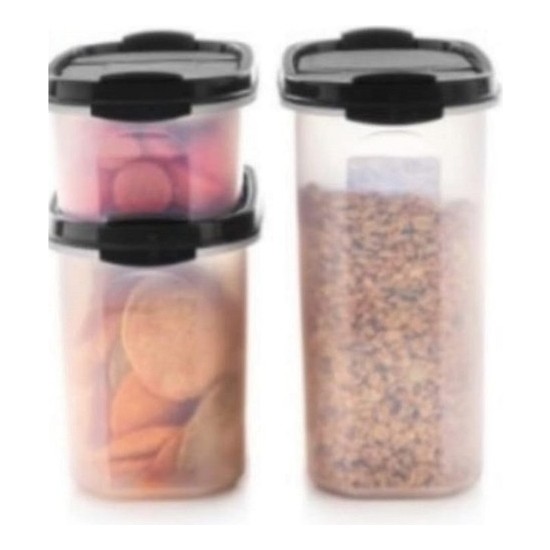 Tupperware Oval Set 3'lü Siyah Fiyatı - Taksit Seçenekleri
