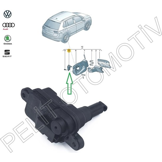 Pelitoto T-Cross Depo Kapak Kilit Motoru 8V0862159 Fiyatı