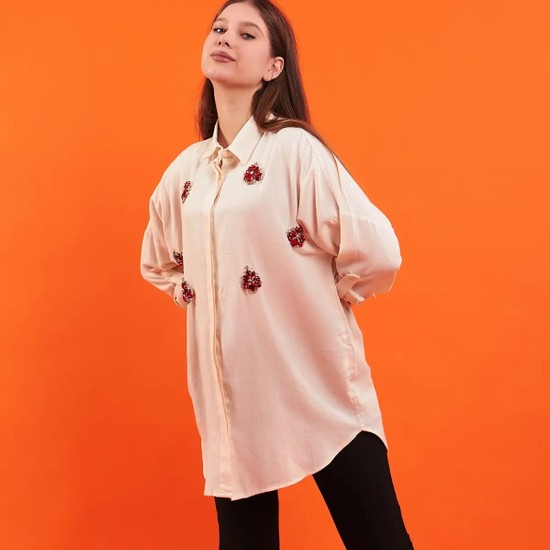 Ezfer Kadın Ezfer Uzun Kollu Beyoğlu Taşlı Işlemeli Fiyatı