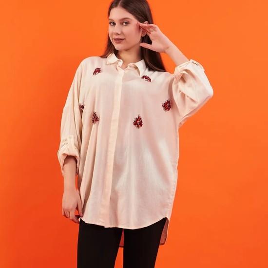 Ezfer Kadın Ezfer Uzun Kollu Beyoğlu Taşlı Işlemeli Fiyatı