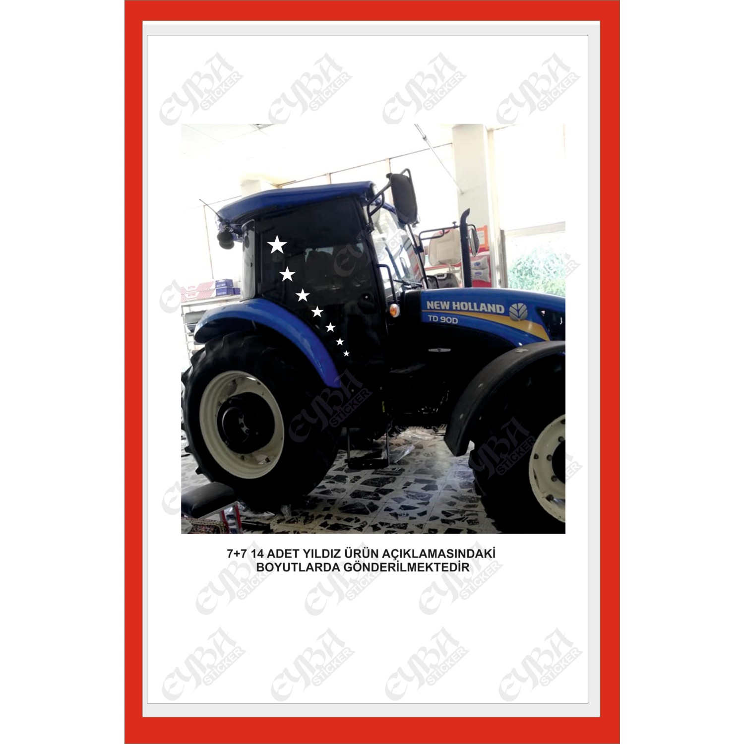 Eyba Sticker 4'lü Mega Traktör Sticker Set Yapışkanlı Motor Fiyatı