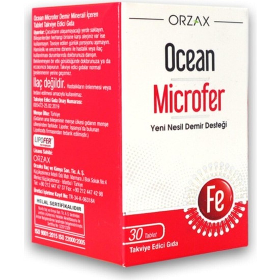 Ocean Microfer 30 Tablet Fiyatı, Taksit Seçenekleri ile Satın Al