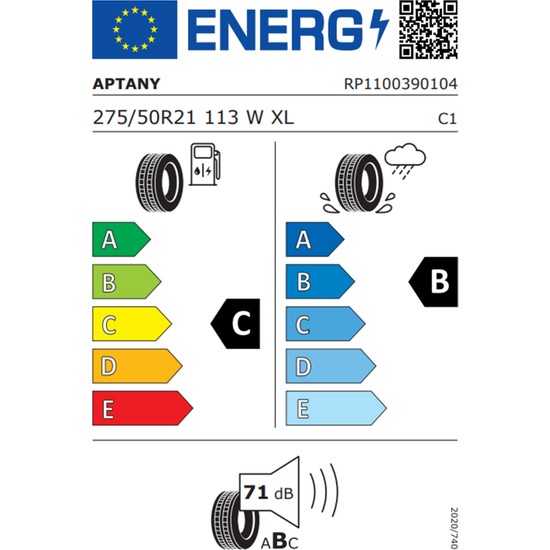 Aptany 275/50 R21 113W Ru025 Suv Yaz Lastiği ( Üretim Yılı: Fiyatı