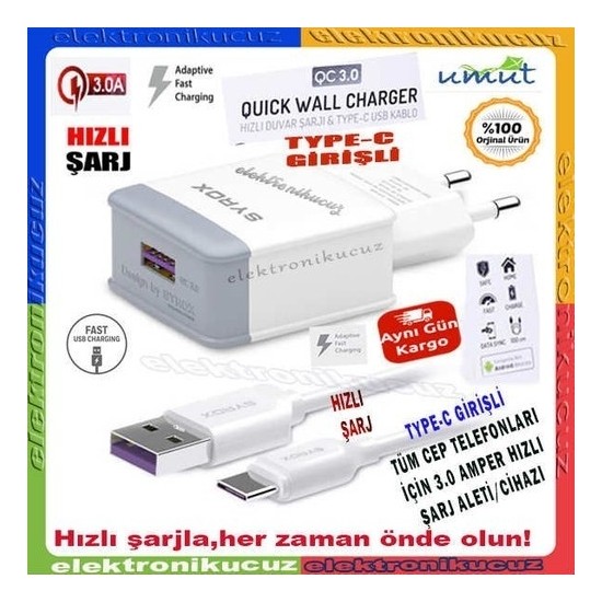 Omix X600 Hızlı Şarj Aleti Type C 18W 3A Şarj Set TYPE-C_Q32 Fiyatı