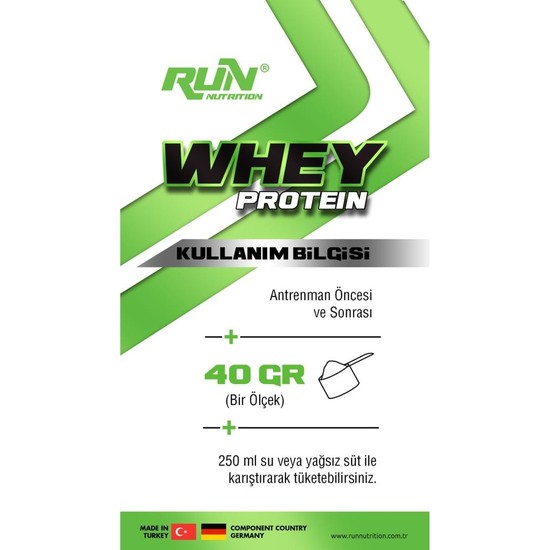 Run Nutrition Whey Protein - 2.4 Kg - Bisküvi Aromalı - 60 Fiyatı