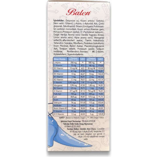 Balen Argı Boost Multivitamin Şurup 150 ml x 3 Adet Fiyatı
