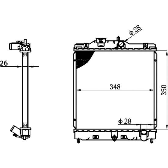 Honda Civic 1.3i/1.5i/1.6i 95- 19010-P01-003 mt 350*348*26 Fiyatı