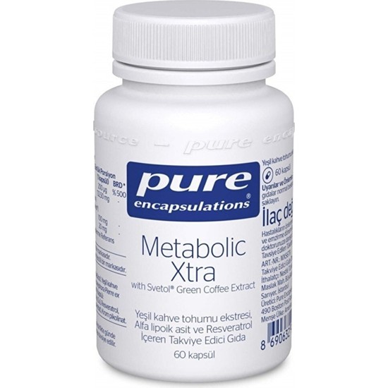 Pure Encapsulations Metabolic Xtra With Green Coffee 60 Fiyatı