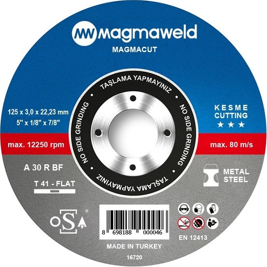 Magmaweld Magmacut Kesme Taşı 115X1.0X22.23MM ( 5 Adet ) Fiyatı