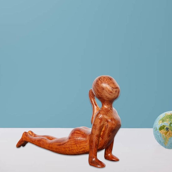 Beverly Yoga Bayan Figürleri Figürinler Ahşap Renk Heykel Fiyatı