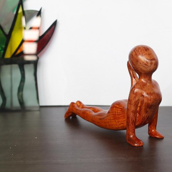 Beverly Yoga Bayan Figürleri Figürinler Ahşap Renk Heykel Fiyatı