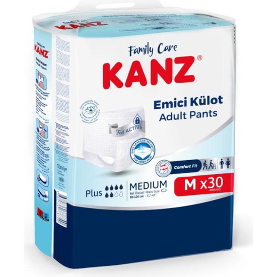 Kanz Emici Külot Yetişkin Hasta Bezi - Medium 1 Paket 30 Fiyatı