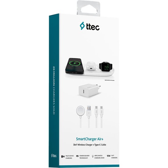 Ttec Smartcharger Air+ Iphone+Apple Watch+Airpods Kablosuz Hızlı Şarj ...