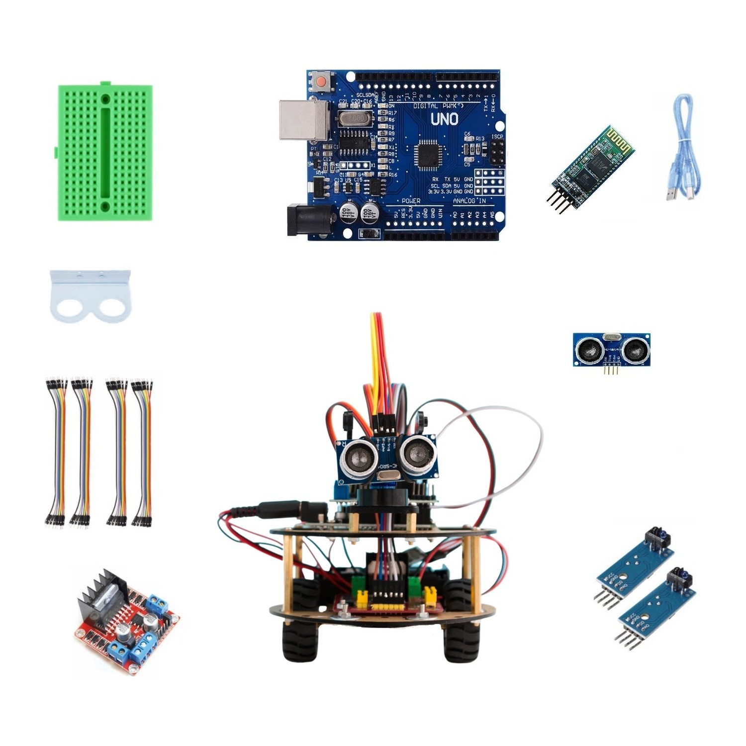 Arduino Emes Robotik 4WD Arduıno Bluetoothlu Engelden Kaçan Fiyatı