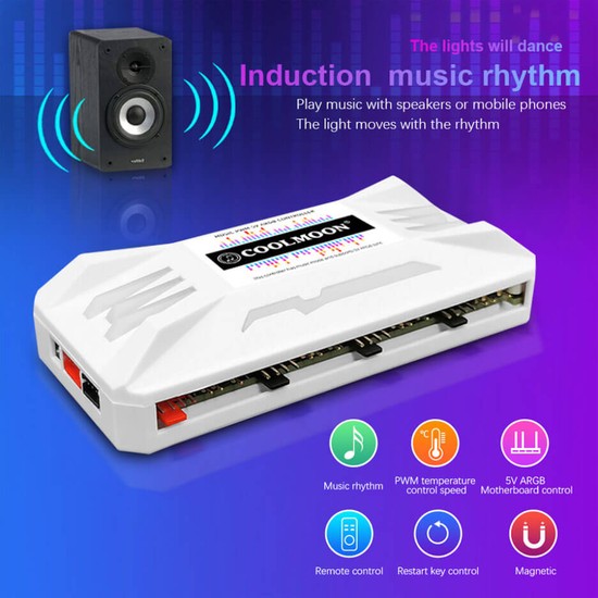Cool Moon Coolmoon Argb Fan Denetleyici Kontrolcü 4 Pin Pwm Fiyatı