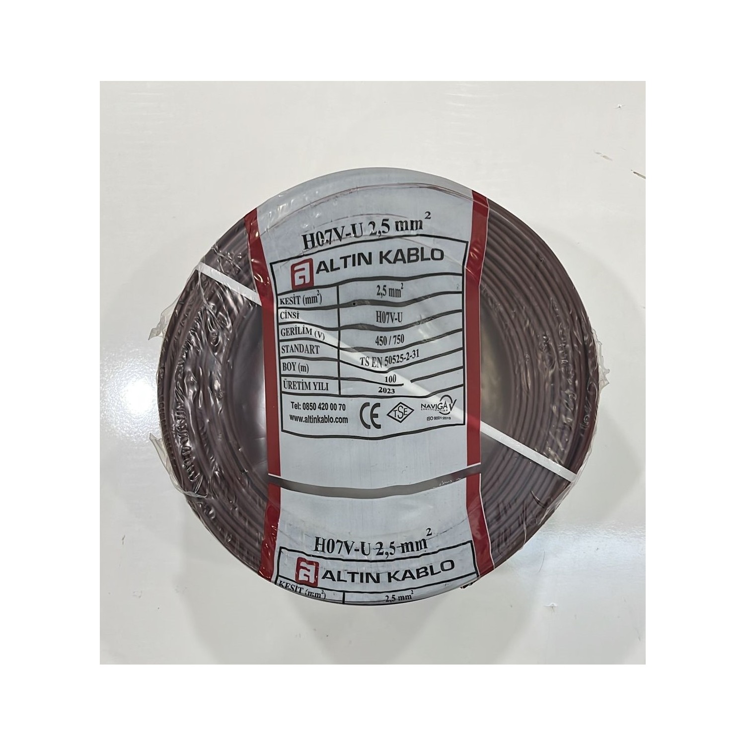 Altın Kablo 2.5 mm Nya Kablo Tek Damar Kahverengi 100 Metre Fiyatı