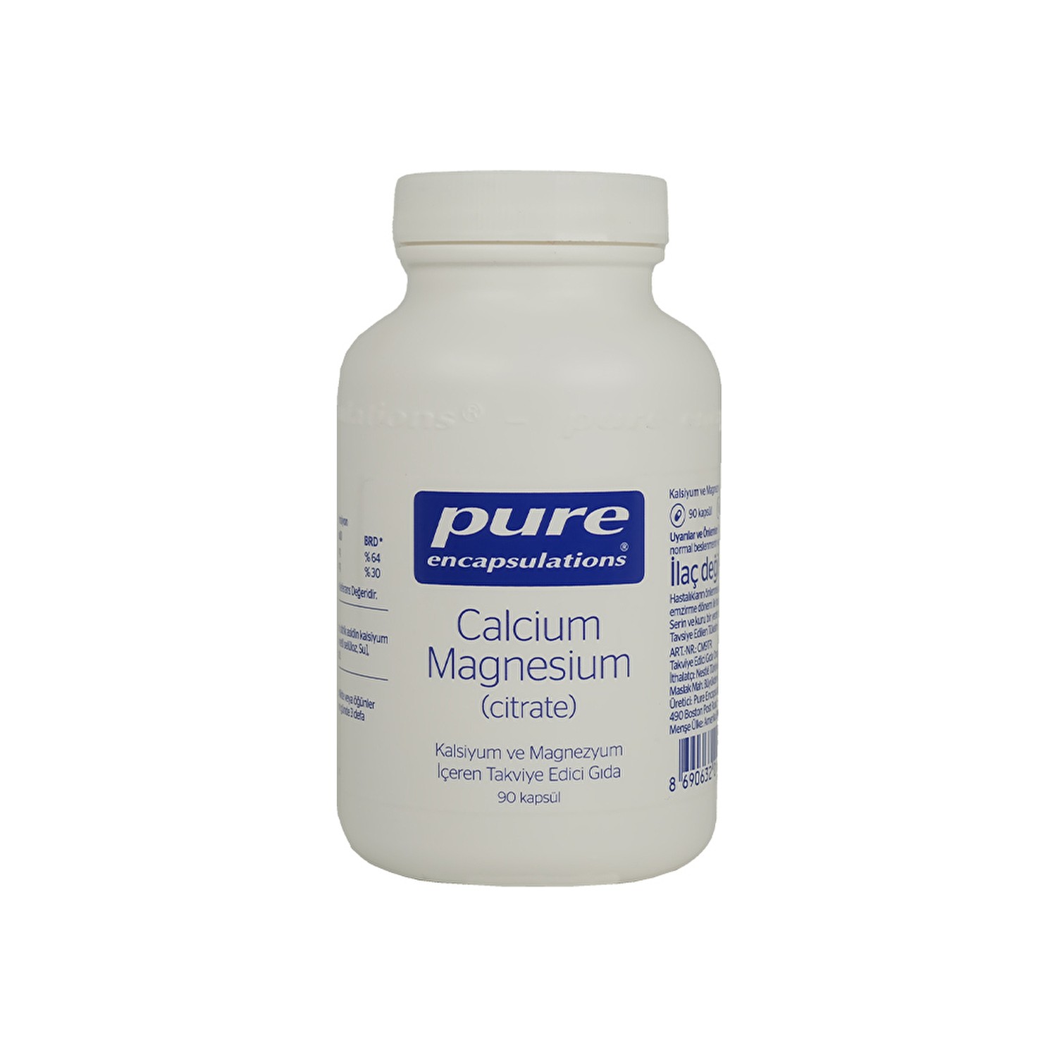 Pure Encapsulations Calcium Magnesium (Citrate) 90 Kapsül Fiyatı