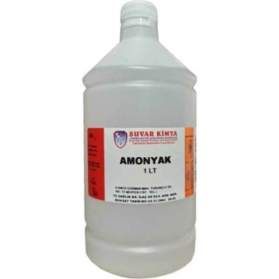 Suvar Kimya Amonyak 1 Litre (1000 Ml, Lt, L) Fiyatı