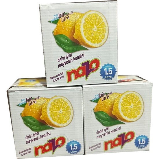 Nazo Limon Aromalı Toz İçecek 24'lü x 3 Fiyatı - Taksit Seçenekleri