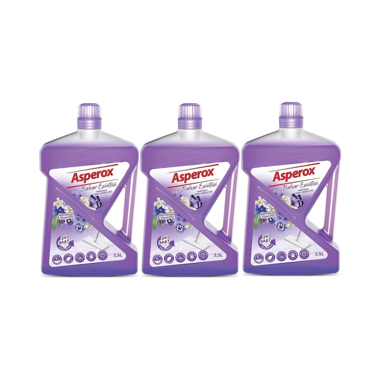 Asperox Yüzey Temizleyici 2,5 Lt Menekşe & Yasemin 3 Adet Fiyatı