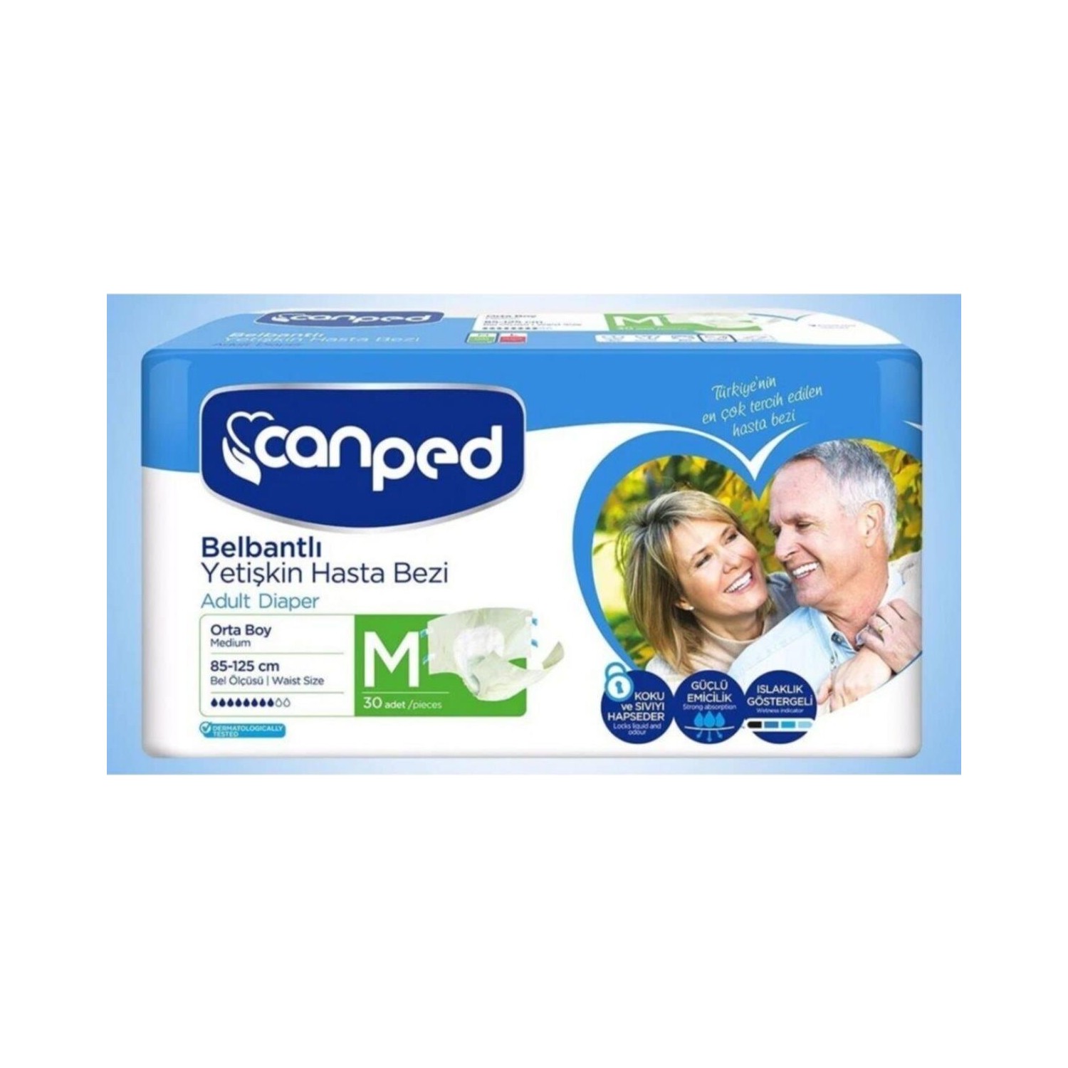 Canped Belbantlı Tekstil Yüzeyli Hasta Bezi Orta M 30'lu Fiyatı