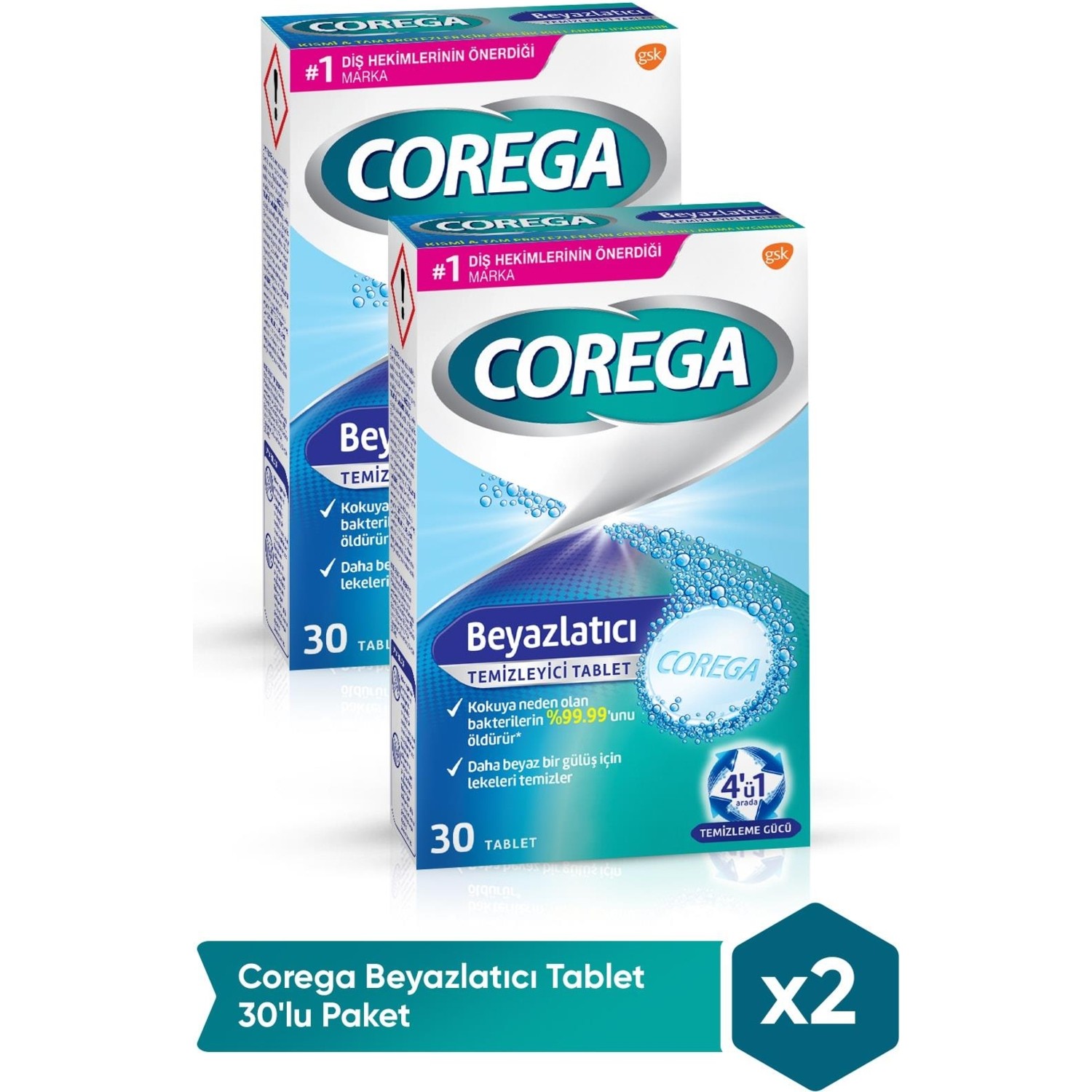 Corega Beyazlatıcı Temizleyici Tablet 60'lı Paket Fiyatı