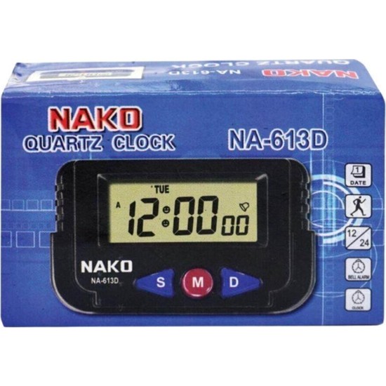 Nako Dijital Alarmlı Saat Kronometre Masa ve Araç Saati Fiyatı