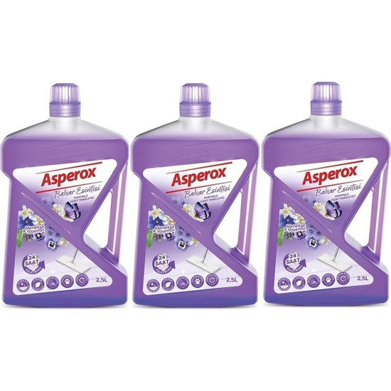 Asperox Yüzey Temizleyici 2,5 Lt Menekşe & Yasemin 3 Adet Fiyatı