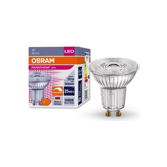 Osram Parathom 4,5W 3000K GU10 Dım PAR16 Dimmable LED Ampul Fiyatı