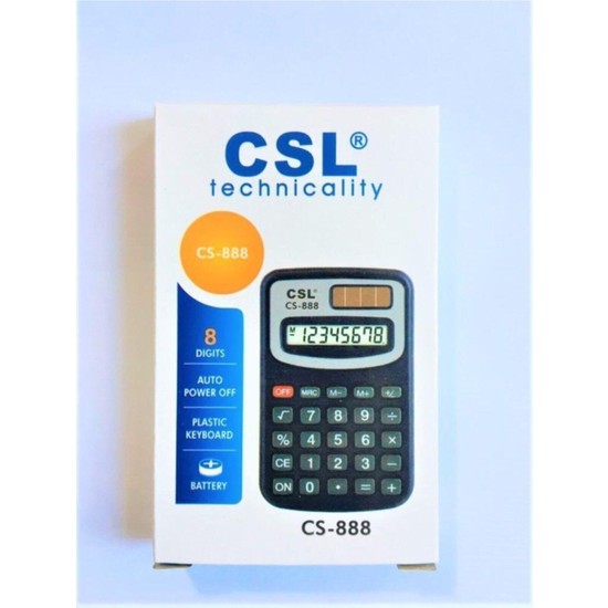 Csl CS-888 8 Haneli Cep Tipi Hesap Makinesi Fiyatı Csl CS-888 8 Haneli Cep Tipi Hesap Makinesi Fiyatı