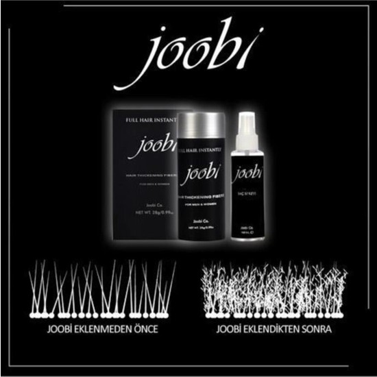 Joobi 28 Gr Siyah Saç Tozu Fiberi 100 Ml Sprey Set Fiyatı
