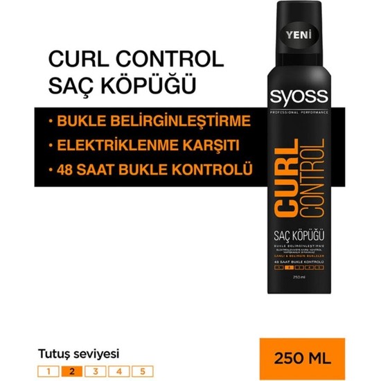 Syoss Curl Control Anti Frizz Defining Hair Mousse 250 ml Fiyatı