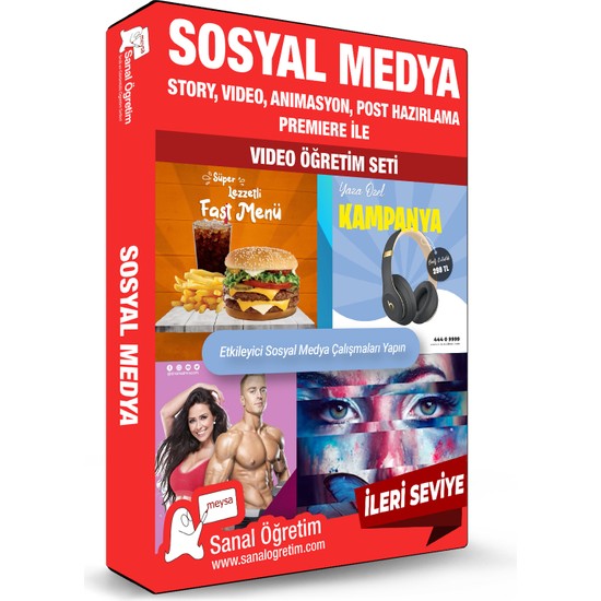 Sanal Öğretim Sosyal Medya Story, Video, Animasyon, Post, Kitabı