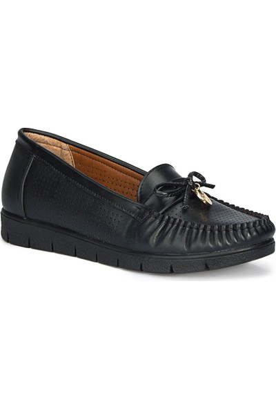 Polaris 71.157223.Z Siyah Kadın Loafer Ayakkabı