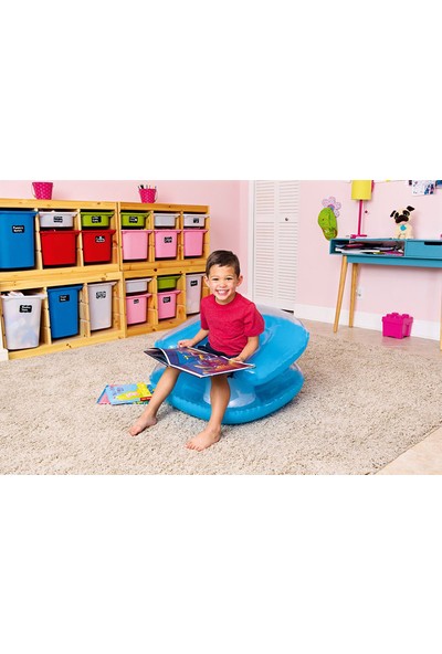 Bestway Şeffaf Renkli Şişme Çocuk Koltuğu Mavi 75006