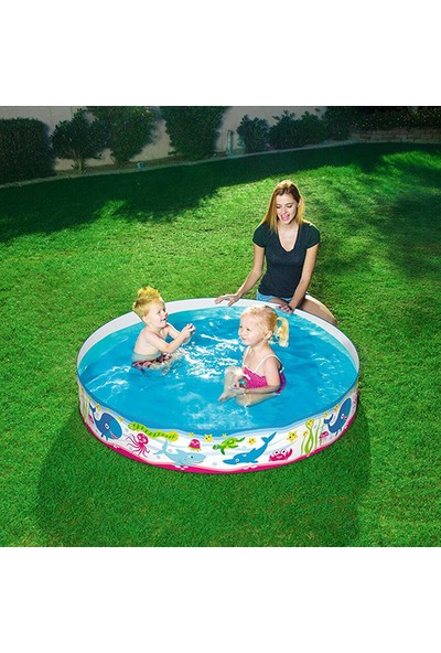 Bestway Okyanus Desenli Çocuk Havuzu ( 152X25Cm ) 55029 Bestway Okyanus Desenli Çocuk Havuzu ( 152X25Cm ) 55029