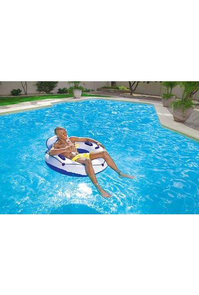 Predatorfun Şişme Deniz Yatağı Yuvarlak Altı Fileli Bardaklıklı 43108