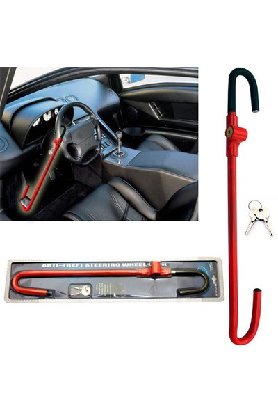 Nettedarikcisi Baston Kilit Direksiyon Kilidi Fiam Anahtarlı Kırmızı Nettedarikcisi Baston Kilit Direksiyon Kilidi Fiam Anahtarlı Kırmızı