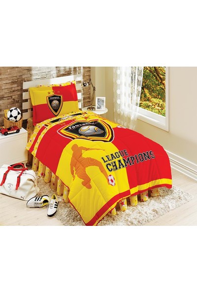 Halley Home Taraftar (Sarı-Kırmızı) Tek Kişilik Uyku Seti Halley Home Taraftar (Sarı-Kırmızı) Tek Kişilik Uyku Seti
