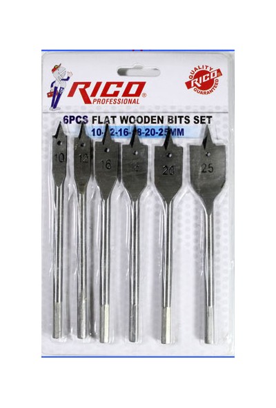 Rico Rico 6 Parça Yaprak Matkap Ucu Takımı Rico Rico 6 Parça Yaprak Matkap Ucu Takımı