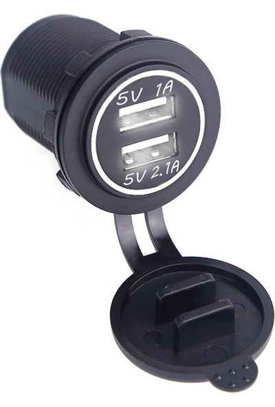 NXT Oto USB Şarj Soketi 5V 2.1A / 1A Beyaz Işık