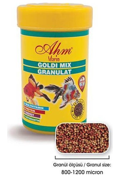 Ahm Goldi Mix Granulat Japon Balığı Yemi 250 Ml