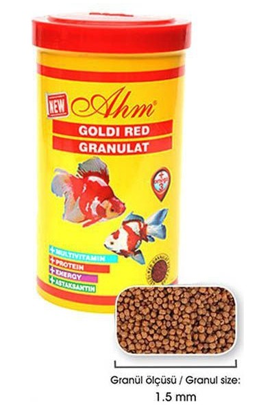 Ahm Goldi Red Granulat Japon Balığı Yemi 250 Ml
