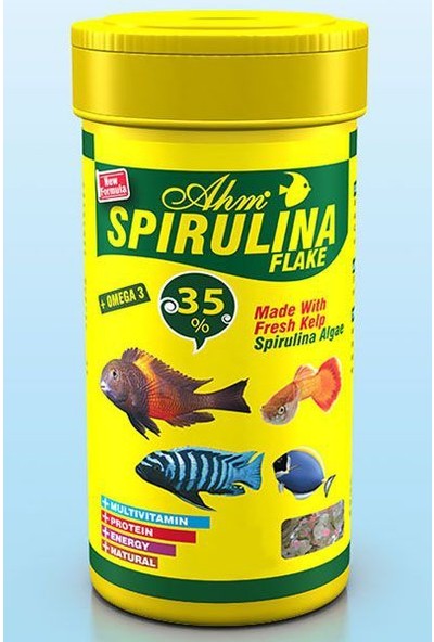 Ahm Spirulina Flake Bitkisel Pul Balık Yemi 250 Ml Ahm Spirulina Flake Bitkisel Pul Balık Yemi 250 Ml