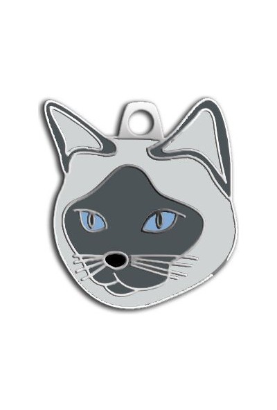 Dalis Pet Tag - Gri Kül Rengi Siyam Kedisi Künyesi Dalis Pet Tag - Gri Kül Rengi Siyam Kedisi Künyesi
