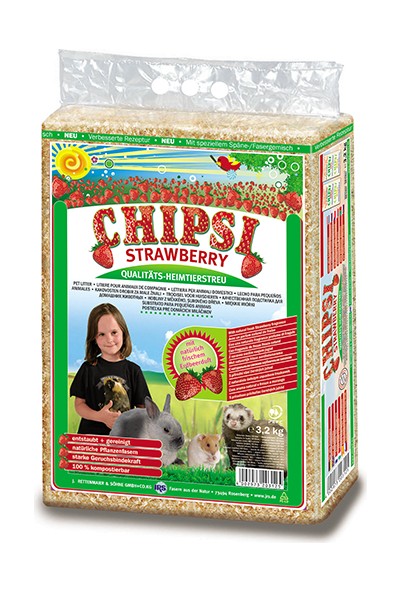 Chipsi Plus Çilek Aromali Kemirgen Talaşı 60 Lt