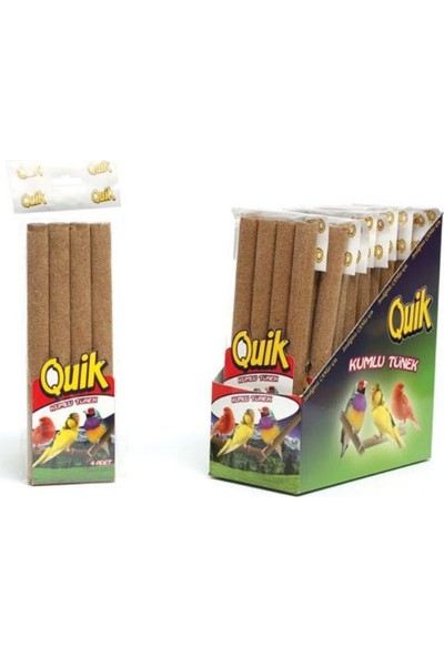 Quik Kuşlar Için Kumlu Tünek 19 Cm (4'Lü Paket) Quik Kuşlar Için Kumlu Tünek 19 Cm (4'Lü Paket)